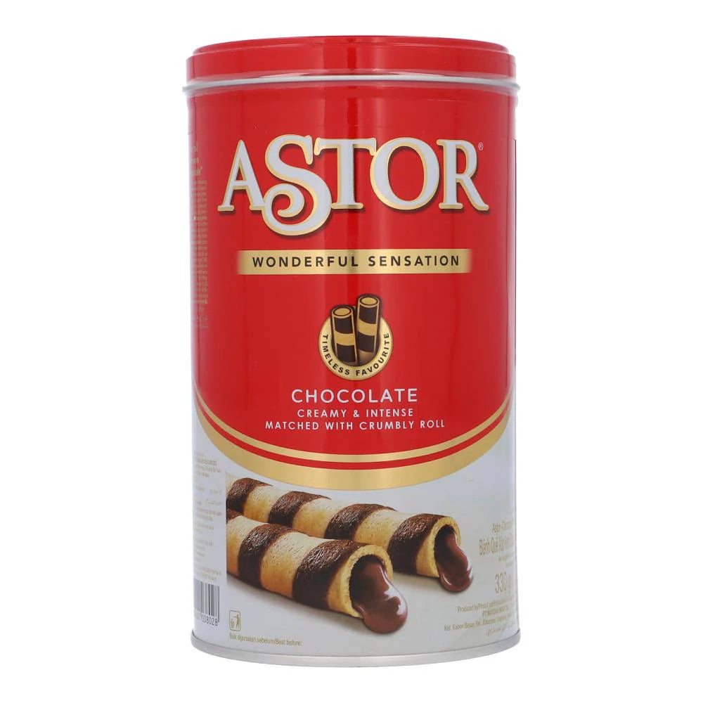 Astor Wafer Stick Chocolate Creamy Intense Tin 330g – SehatMund Online ...