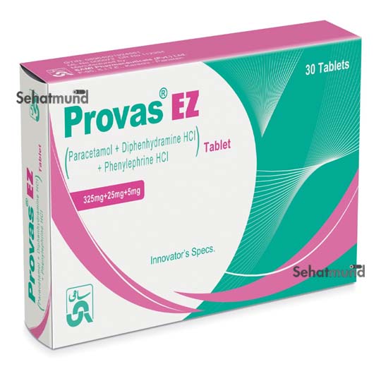 Provas Ez Tablets 325mg+25mg+5mg – SehatMund Online Medicine