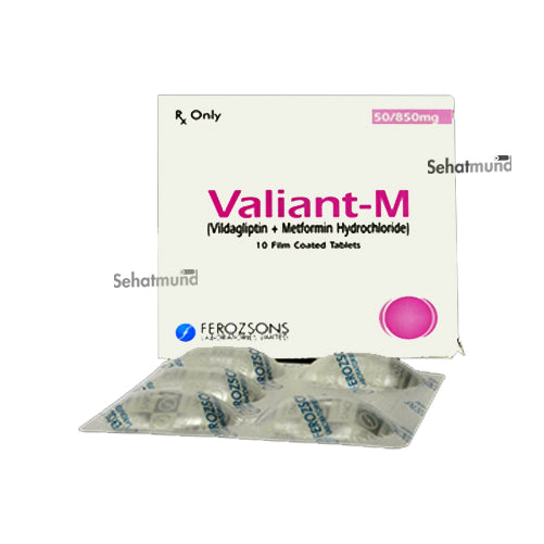Valiant-M Tablets 50mg/850mg – SehatMund Online Medicine