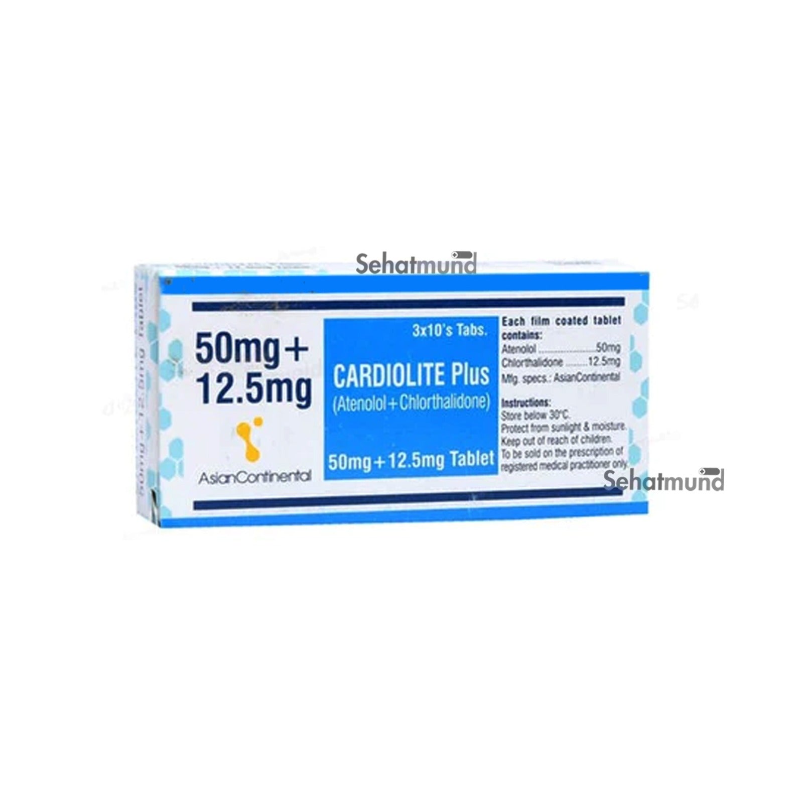 Cardiolite Plus Tablets 50mg+12.5mg – SehatMund Online Medicine